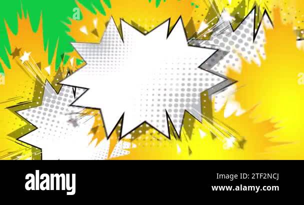 Background animation in pop art, comics style. Retro manga cartoon ...