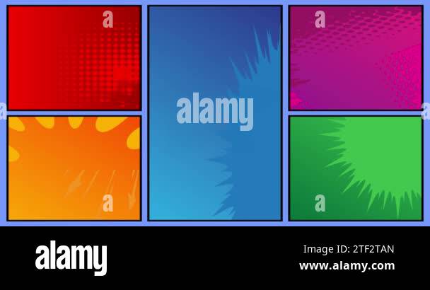 Retro comic style background. Manga cartoon backdrop stock video. Pop ...