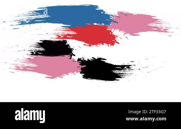 Screensaver for advertising. Vector brush stroke, color splash ...