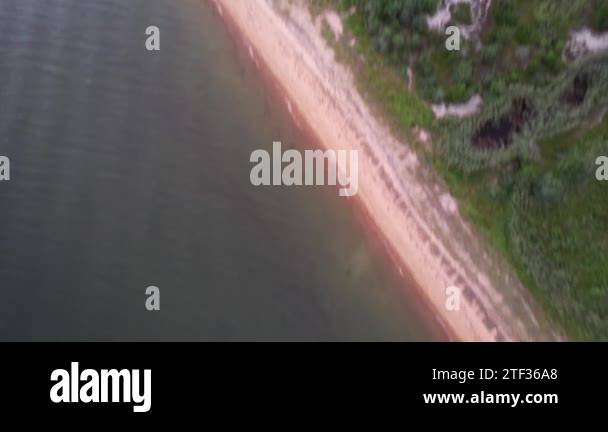 An aerial view of the iconic Fire Island Lighthouse during a colorful ...
