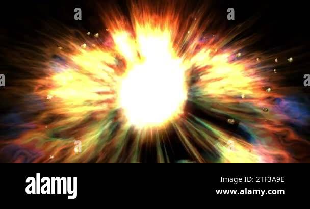 Digital Particle Animation of a multiple Explosion in 4K Stock Video ...