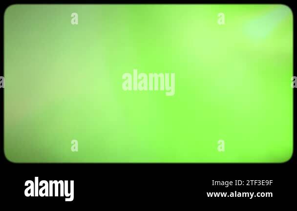Effect of an old TV with a kinescope on a green screen. Green screen ...