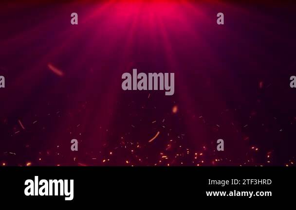 Abstract seamless loop fire ash sparks rising up with pink purple flare light on top 4K 3D ...