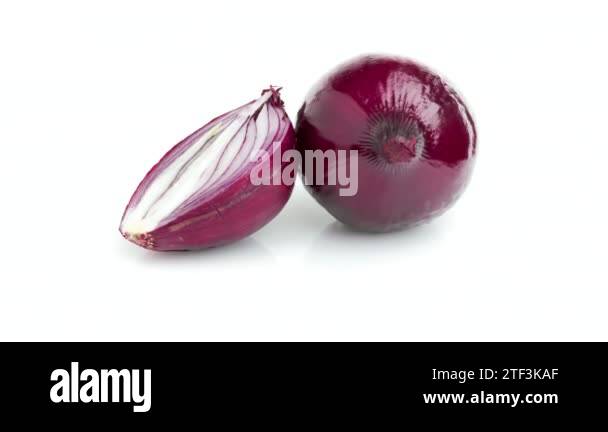 Sliced red onion isolated Stock Videos & Footage - HD and 4K Video ...