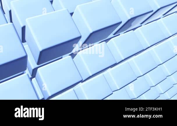 Blue animated background, video intro with moving cubes 3d rendering 4k ...