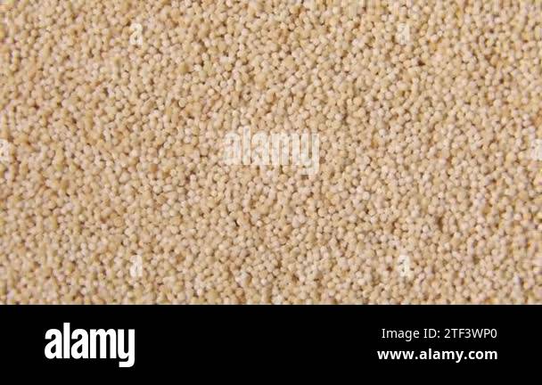 Rotation macro natural dried amaranth seeds, top view, close up texture ...