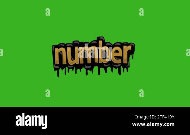 Green screen animation video written NUMBER Stock Video Footage - Alamy