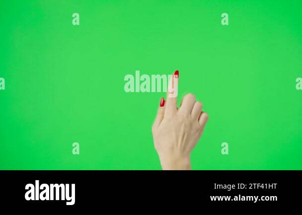 Gestures pack. Female hand touching, clicking, tapping, sliding ...