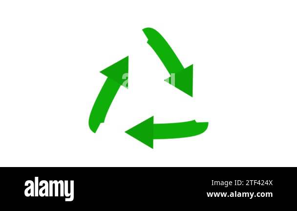 Recycle logo rotating animation. recycling logo animation rotating on ...