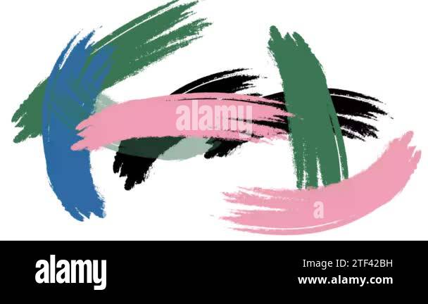 Screensaver for advertising. Vector brush stroke, color splash ...