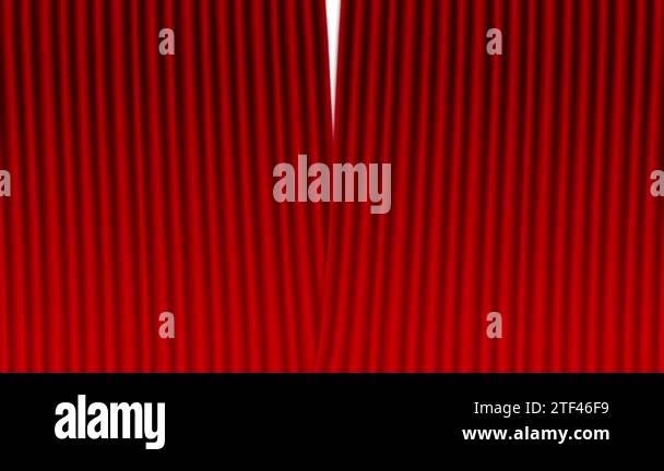 Red curtain opening and closing animation (MP4 Stock Video Footage - Alamy