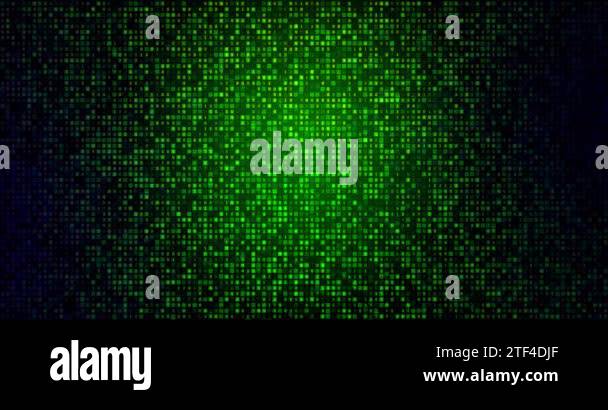 3D Rendering random binary digital number dot and square shape in grid digital abstract ...