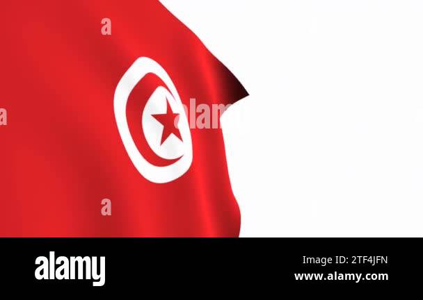 Tunisia flag video. 3d Tunisia Flag Slow Motion video. the national ...