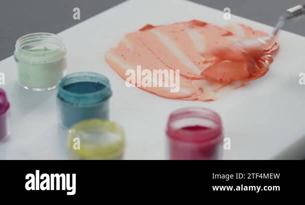 Mix the ingredients until smooth and add color. Artistic color palette ...