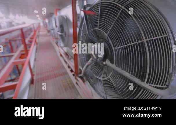 Industrial refrigeration unit for a food warehouse. Freezer in a ...