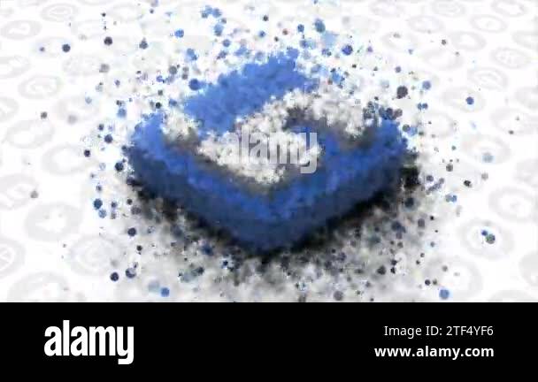 Animation of appearance of social network icon. Motion. Social network ...