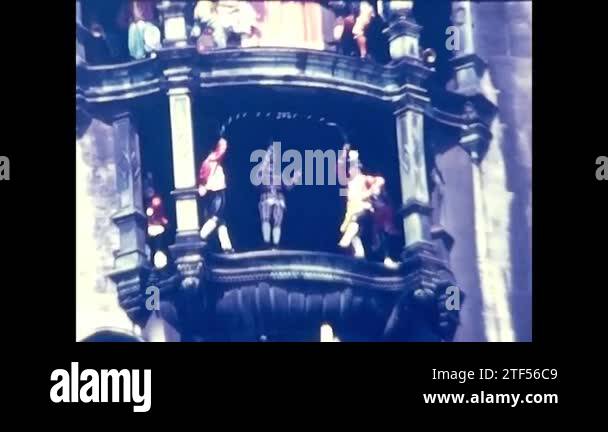 copenhagen,Denmark april 18 1970:clock tower of the monico town hall in ...