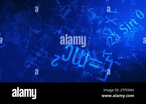 Blue Text of Physics Formula Related word typing motion animation on ...
