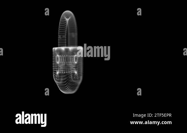 Cyber security 3d animation. Information privacy and defence technology ...