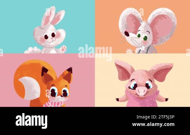 The four animals Stock Videos & Footage - HD and 4K Video Clips - Alamy