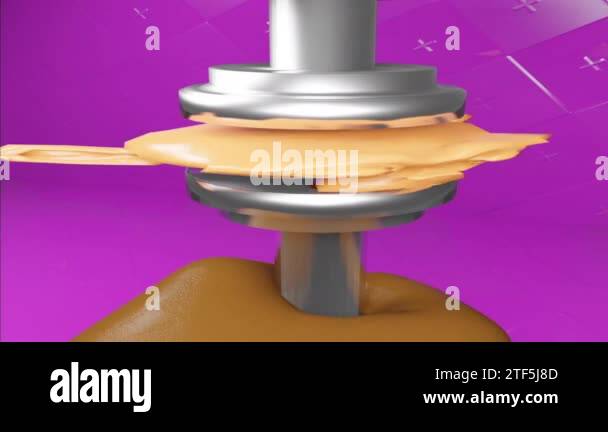 Cartoon flattening clay monkey's head, Render Animation 3D Stock Video ...