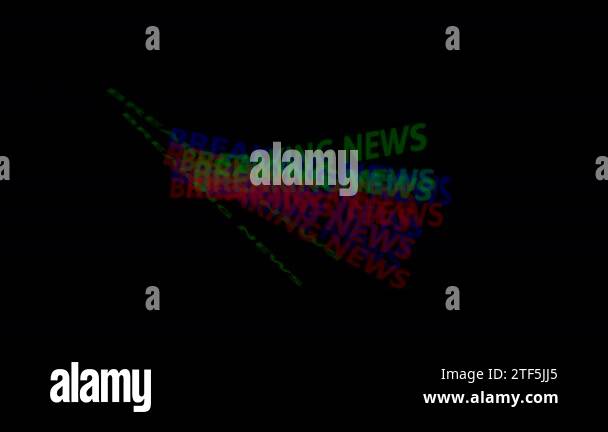 Intro graphics animation - Breaking News. Text lead-in for tv news. TV ...