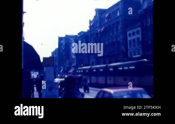 copenhagen,Denmark april 18 1970:traffic in the city in denmark in the ...