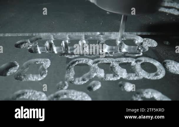 Metalworking milling machine. Drilling steel, slow motion. Drilling ...