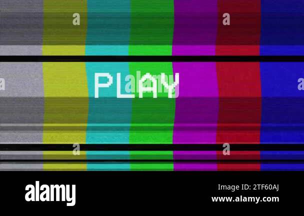 Vintage VHS (Video Home System) defects noise and artifacts effect ...