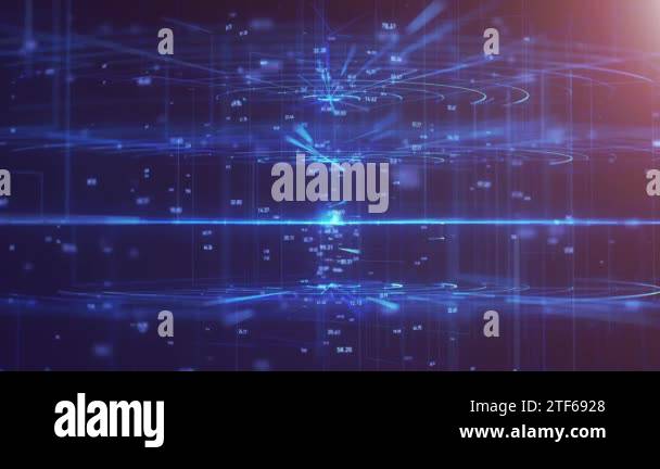 Digital Data Business Hitech Network Background Loop/ 4k animation of an abstract digital data ...
