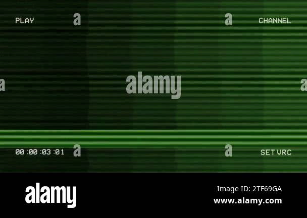 Vintage VHS (Video Home System) defects noise and artifacts effect ...