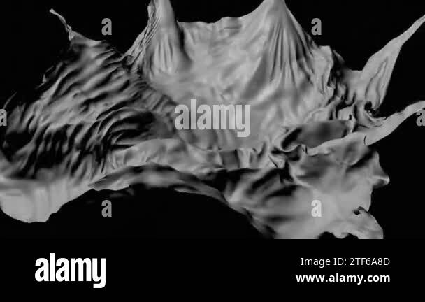 Black and white abstract 3D shape with animation background Stock Video ...