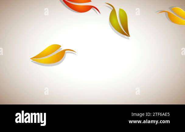 Autumn drawing background with copy space. Abstract dead leaves falling ...