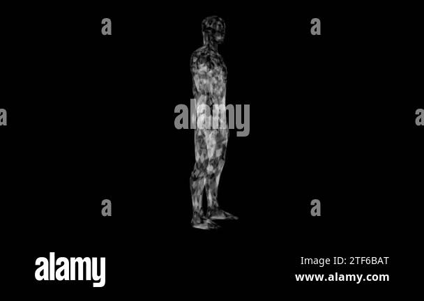 3d human body, futuristic medical scan with infographics animated data ...