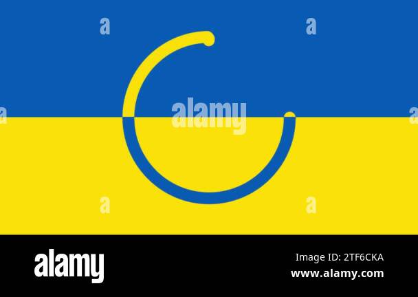 Video animation of the Ukrainian flag in the national colors and the ...
