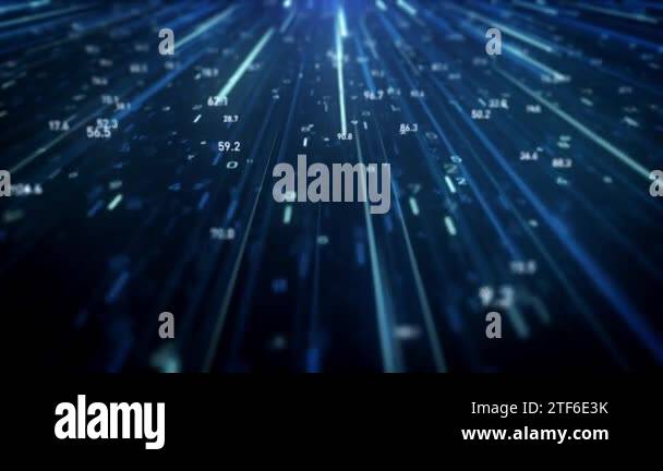 Big Data Digital Business Hitech Background/ 4k animation of an ...