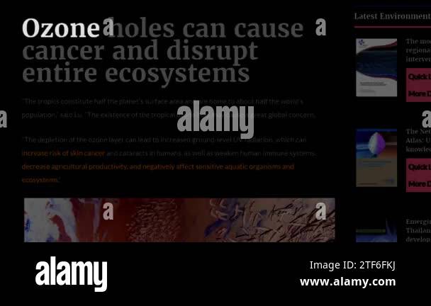 4k Earth ozone layer news internet journalism stop motion animation ...
