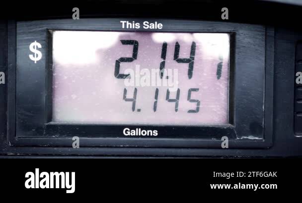 Gas Station Pump Prices High Over 5 Five Dollars Per Gallon 5.15 ...