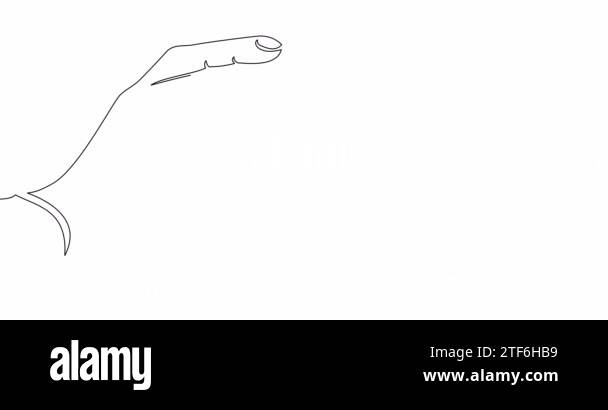 Self drawing line animation magnet customer retention continuous one ...