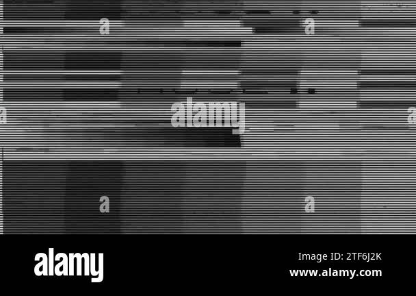 Vintage VHS (Video Home System) defects noise and artifacts effect ...