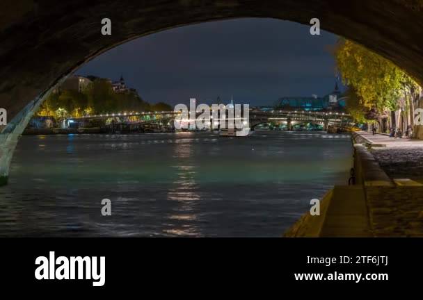 Paris, France - Timelapse - Hidden Under an Historic Bridge in Paris ...