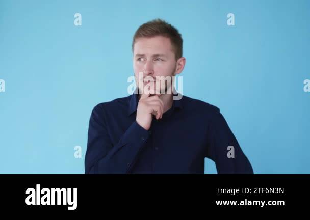 pensive man problem solution thinking gif loop Stock Video Footage - Alamy
