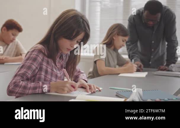 Lesson school teacher taking notes Stock Videos & Footage - HD and 4K ...