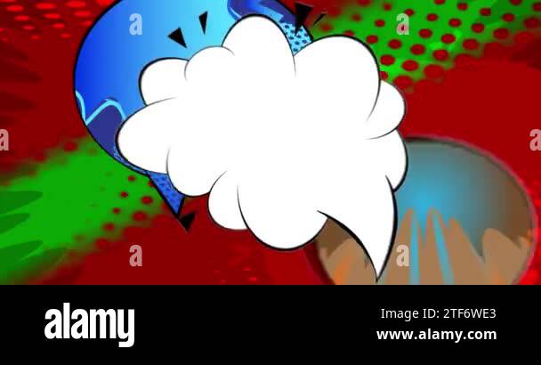 Retro comic style speech bubble background. Manga cartoon backdrop ...