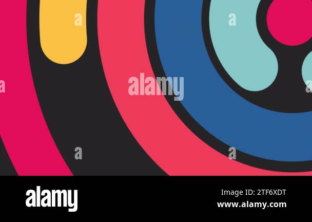 twist spiral shape circles colourful animation background. rotation ...