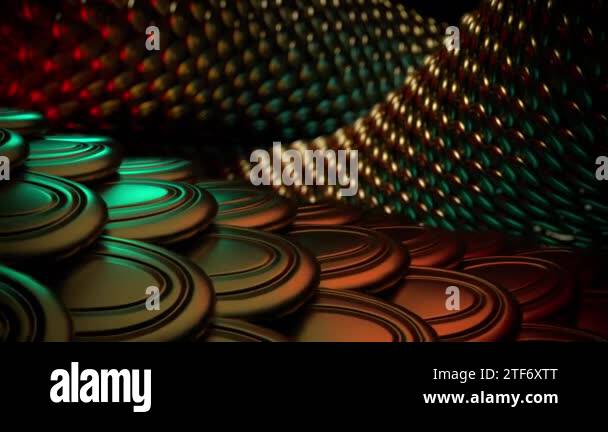 Close up 3D rendering scale of gold chinese dragon is slow slither ...