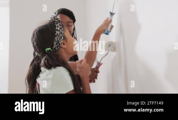 Girl father fooling painting Stock Videos & Footage - HD and 4K Video ...