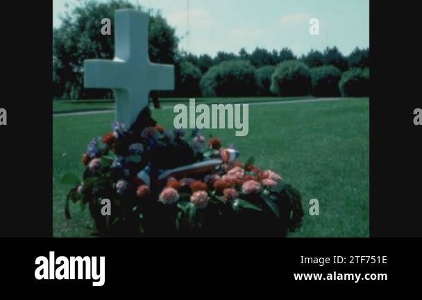 NORMANDY, FRANCE MAY 1976: Normandy American Cemetery in 70s Stock ...