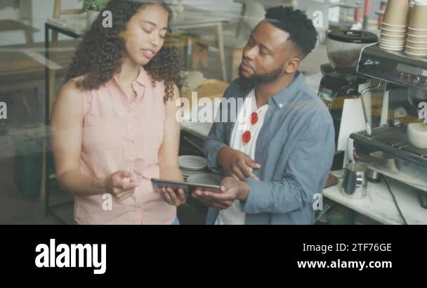 Happy owner using coffee Stock Videos & Footage - HD and 4K Video Clips ...