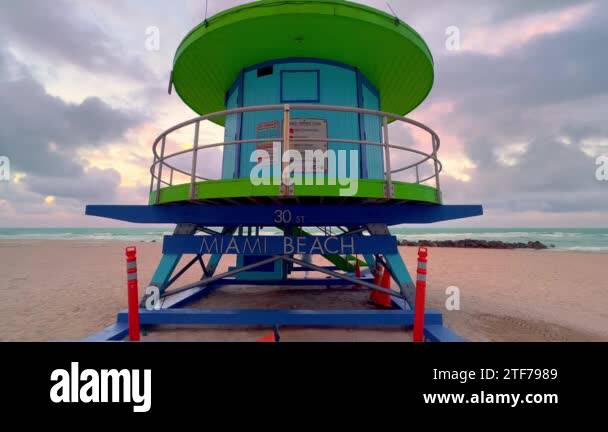Blue beach lifeguards station Stock Videos & Footage - HD and 4K Video ...